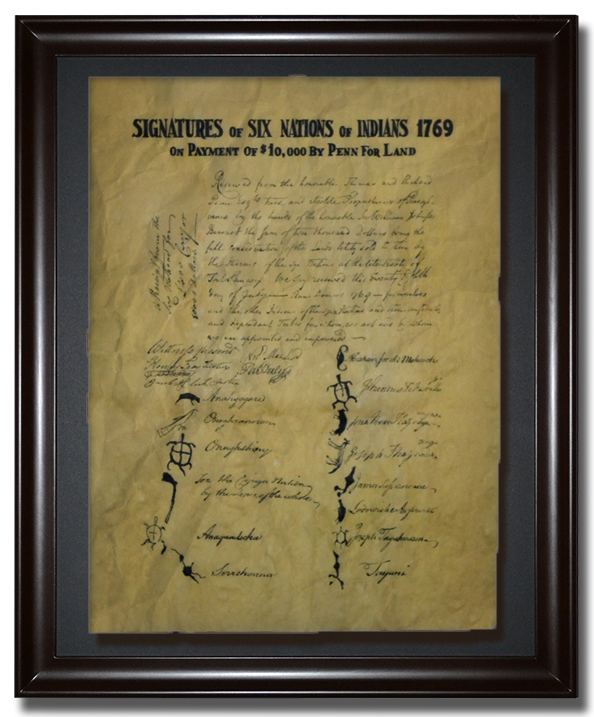William Penn land purchase from six nations of Native Americans - 1769 ...