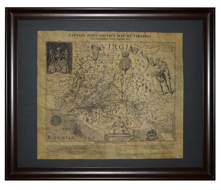 Captain John Smith's Map of Virginia - 1612 (15.75" x 13.75 ...