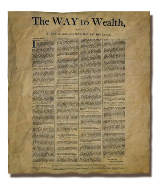 Benjamin Franklin's The Way to Wealth (14" x 16") – ouramendments.com