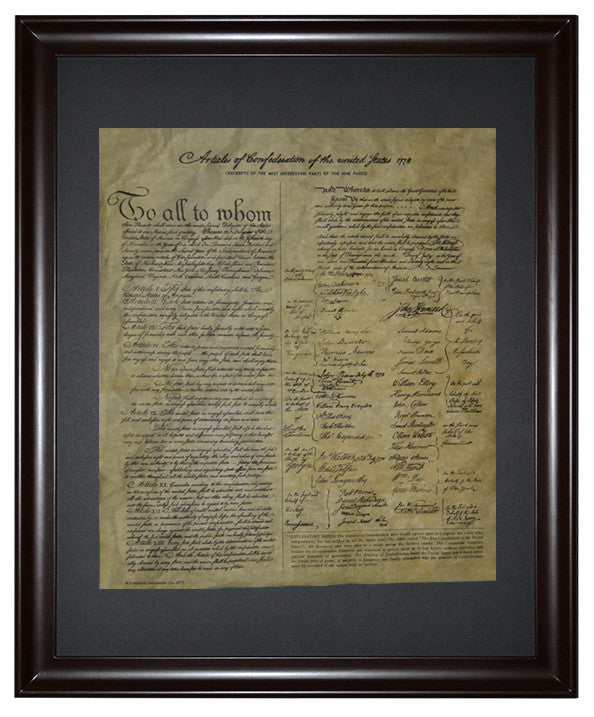 Articles Of Confederation Of The United States High Quality, Parchment ...