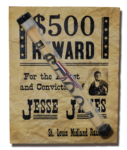 Jesse James Wanted Poster Original JESSE JAMES : Vintage Restored