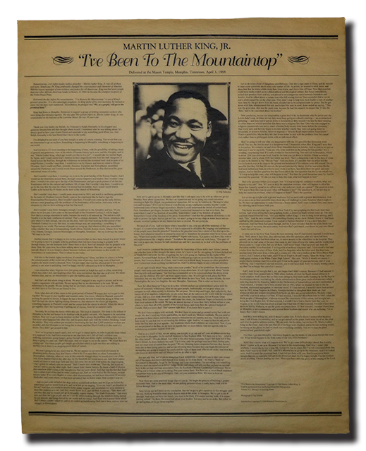 Martin Luther King, Jr., "I Have Been to the Mountaintop" Speech - 196 ...