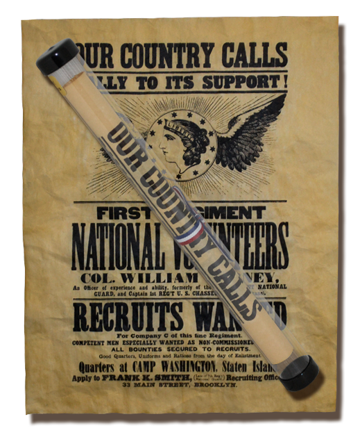 First Regiment Recruitment Poster High Quality, Parchment Replica ...