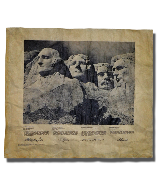 Mount Rushmore National Memorial High Quality, Parchment Replica Poster ...